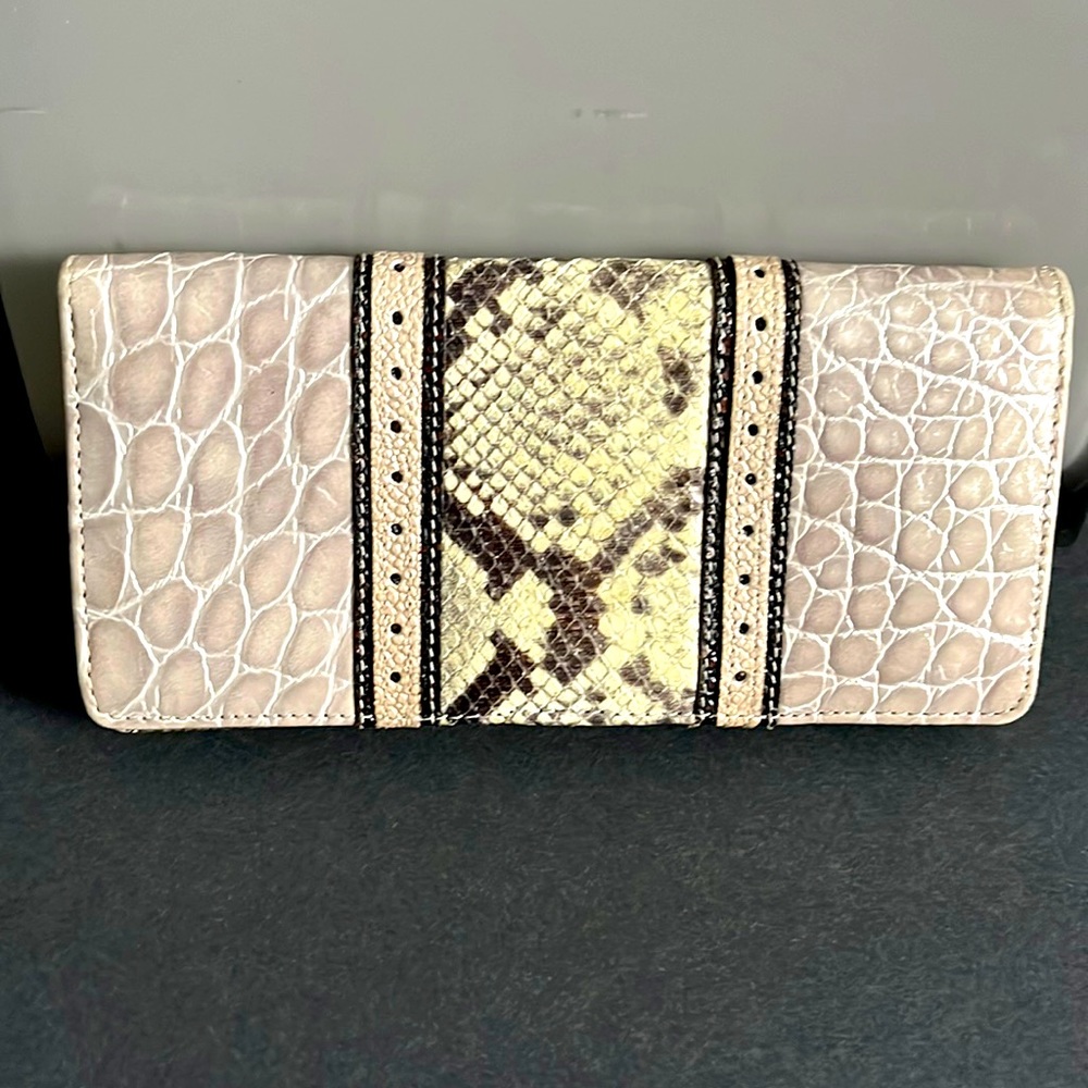 Brahmin Alligator Embossed Leather Wallet - Gem
